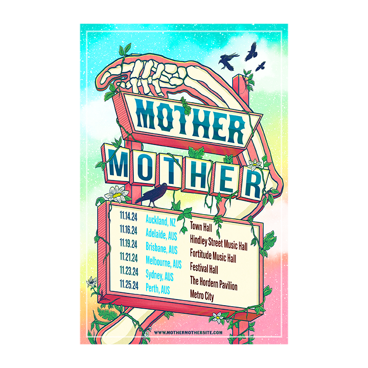 2024 AU Grief Chapter Tour Poster – Mother Mother Merch Australia